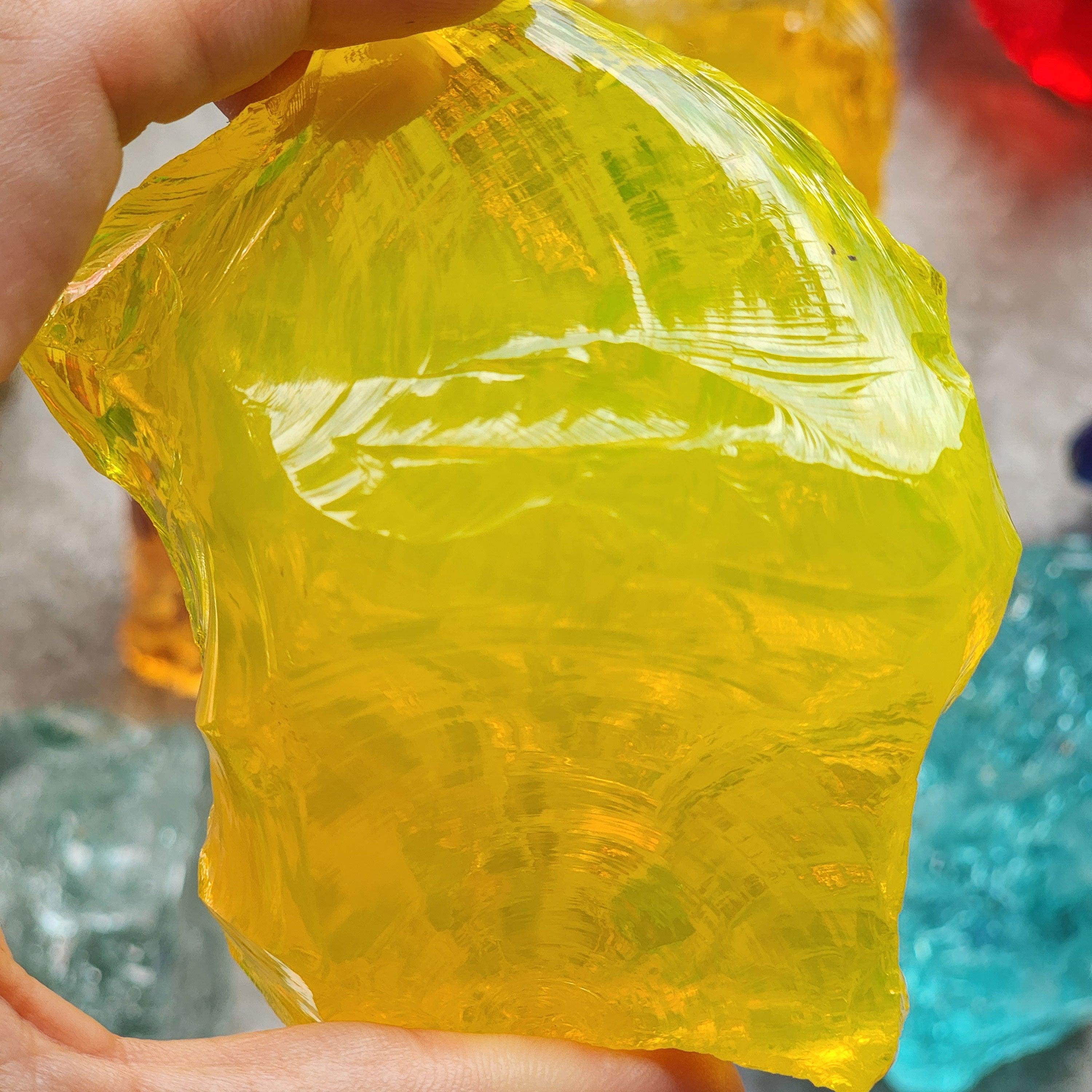 Yellow Opaque Andara Crystal Stone Altar Piece by Andara Temple