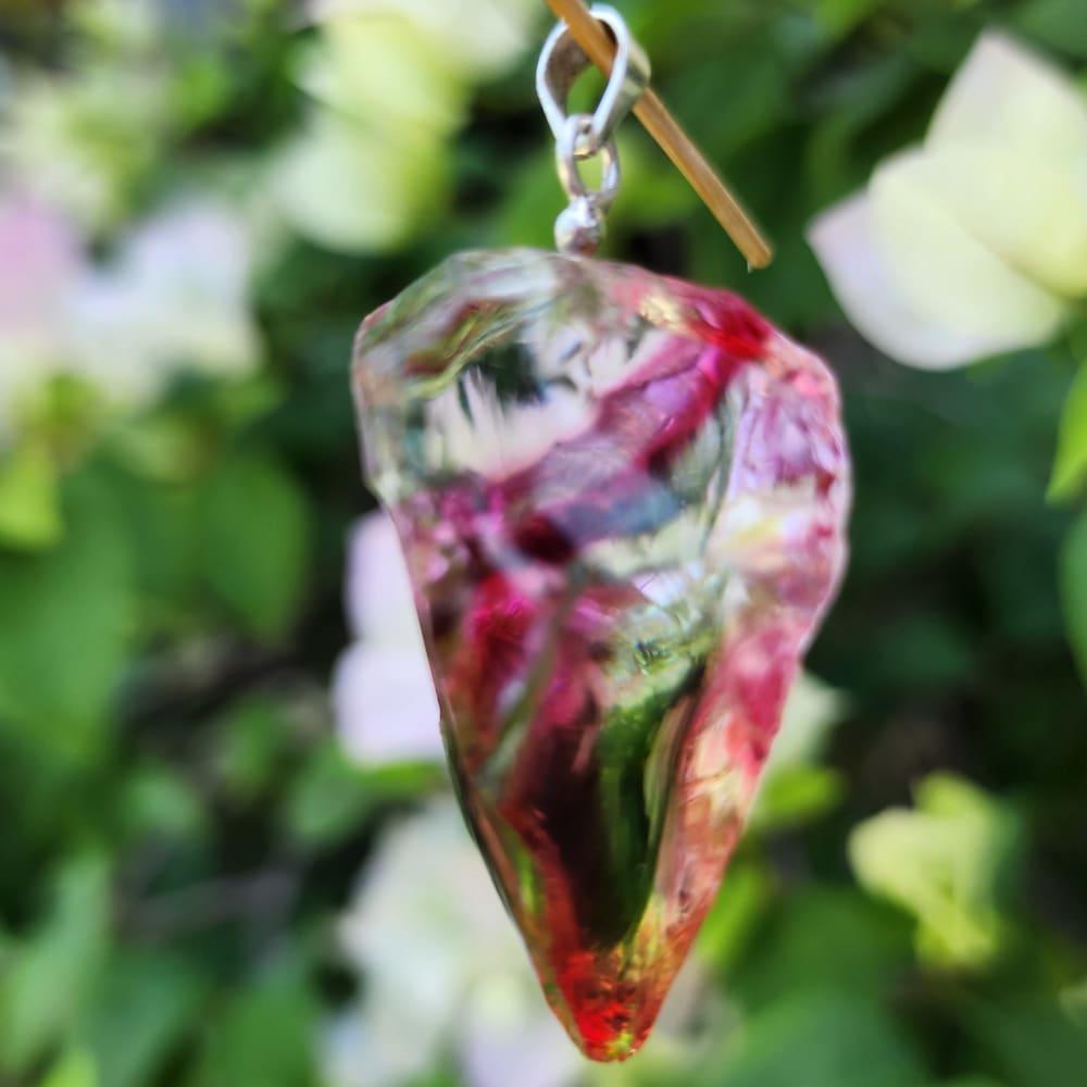 Rainbow Raw Andara Pendant by Andara Temple